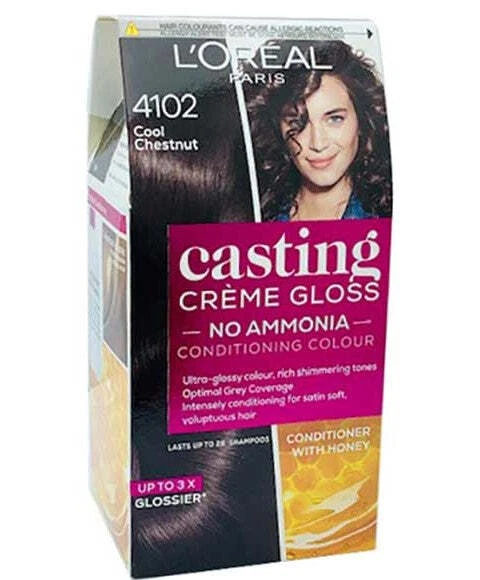 LOREAL PARIS CASTING Creme Gloss Conditioning Color 4102 Cool Chestnut ...