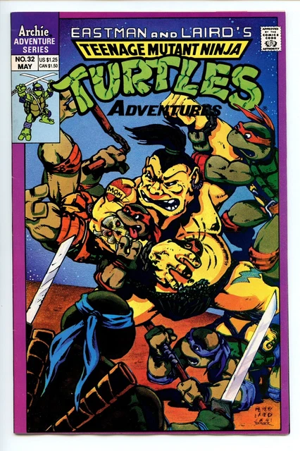 RARE 1992 ARCHIE Teenage Mutant Ninja Turtles Adventures #32 Vf + Bande ...