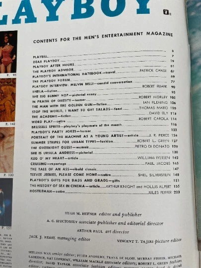 ADULTS ONLY PLAYBOY Magazine/Playboy Magazine Ursula Andress/Playboy ...
