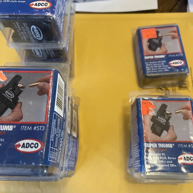 10- ADCO SUPER Thumb Magazine Assist Speed Loader single Row magazine ...