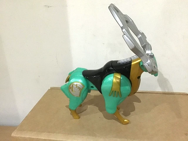 POWER RANGERS WILD Force Green Deer Zord + Antlers ISIS Megazord ...