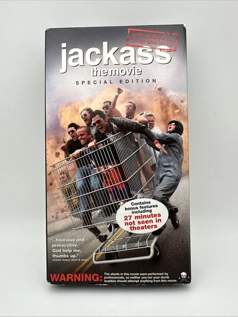 JACKASS THE MOVIE Special Edition VHS 2003 MTV Paramount Bam Margera ...