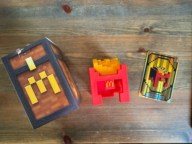MCDONALD’S MINECRAFT MOVIE Toy Fry Helmet (Mystery Box Toy) Unused Code ...