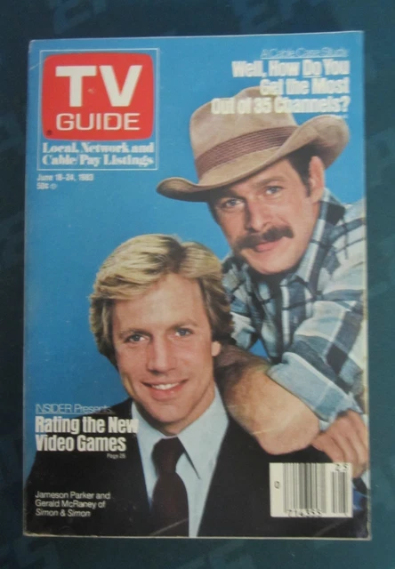 TV GUIDE JUNE 1983 Simon & Simon Jameson Parker McRaney New York Metro ...