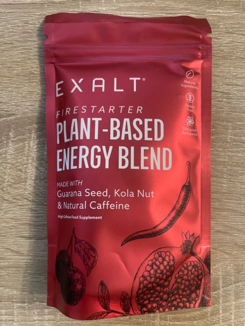EXALT FIRESTARTER PLANT-BASED Energy Blend, 125g. Caffeine supplement ...
