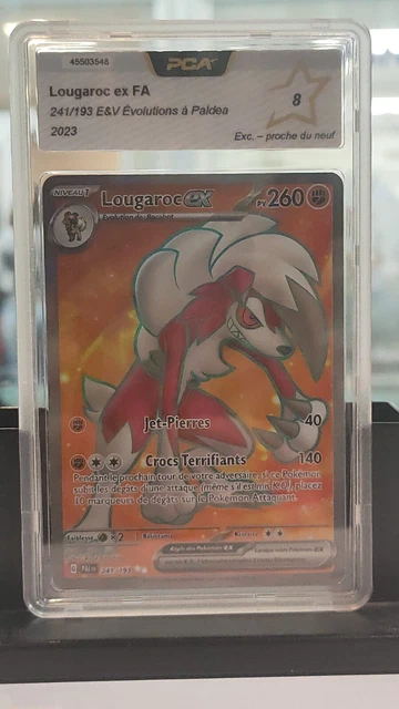 CARTE POKÉMON LOUGAROC EX 241/193 Secrete FA Evolutions A Paldea PCA 8 ...