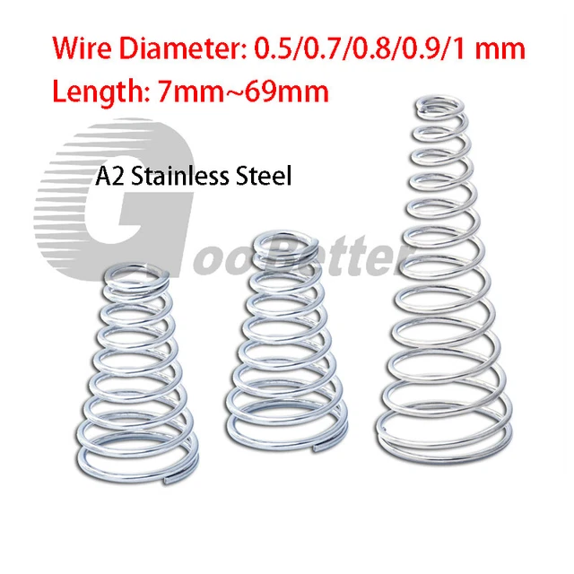 CONICAL CONE COMPRESSION Springs Stainless Steel Pressure Spring Wire φ ...