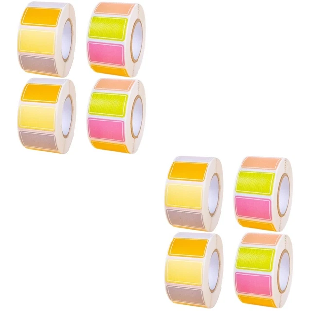 8 ROLLS OF Writable Label Sticker Sticky Classification Labels ...
