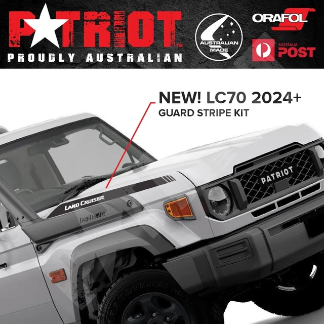 LANDCRUISER 2024+ HOOD bonnet guard decal sticker Land Cruiser 70 76 78 ...
