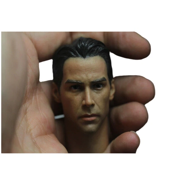 1/6 SCALE THE Matrix Neo Keanu Reeves Head Sclupt Carving F 12" Male ...