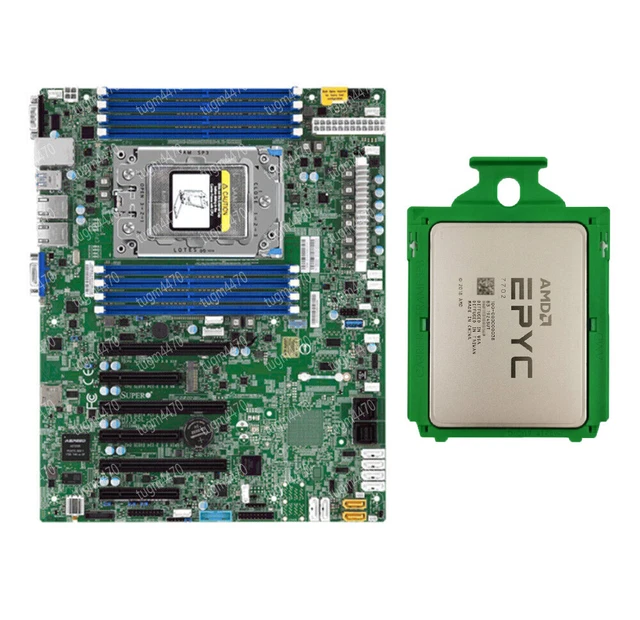 AMD EPYC 7702+SUPERMICRO H11SSL-i+8*16g ddr4 2666+2ucooler combination ...