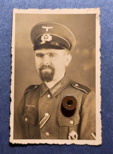 FOTO: SOLDAT MIT Bart, Wehrmacht, EK2,Abzeichen 2.WK EUR 12,00 ...