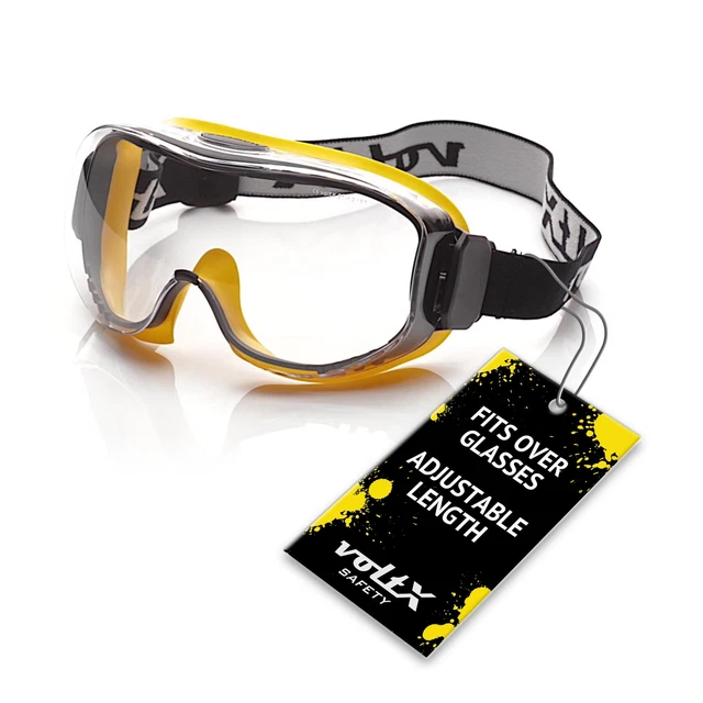 SAFETY GOGGLES CE EN166BT, EN170 Certified, Anti Fog UV400 Lens ...