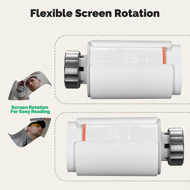 REMOTE CONTROL THERMOSTATIC Valve for ZigBee Radiators with Child Lock ...
