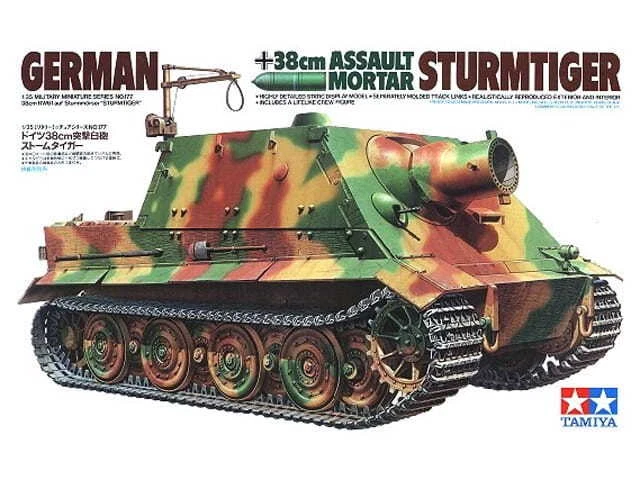 TAMIYA 35177 1:35 German Sturmtiger Assault Tank 38cm Mortar Plastic ...