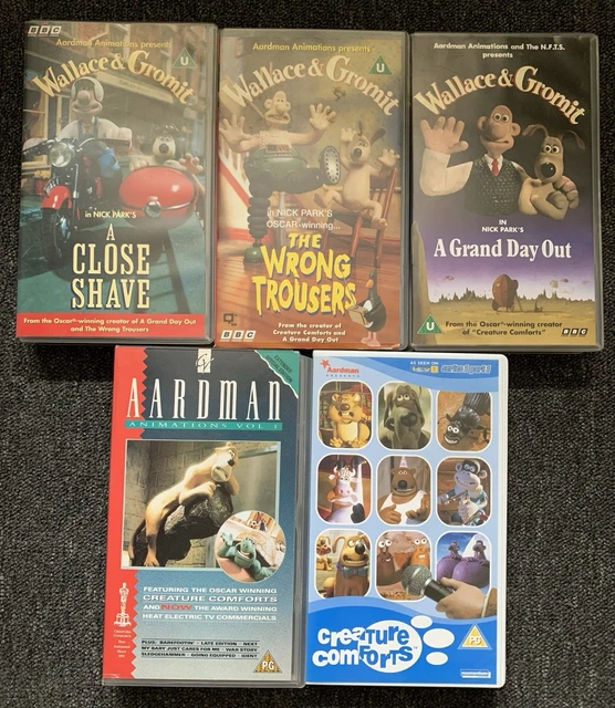 AARDMAN ANIMATIONS VHS Video Tapes Bundle X5 £16.12 - PicClick UK