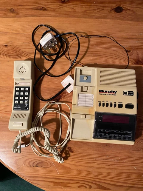 MURPHY TELEPHONE CLOCK Radio CR1B £20.00 - PicClick UK