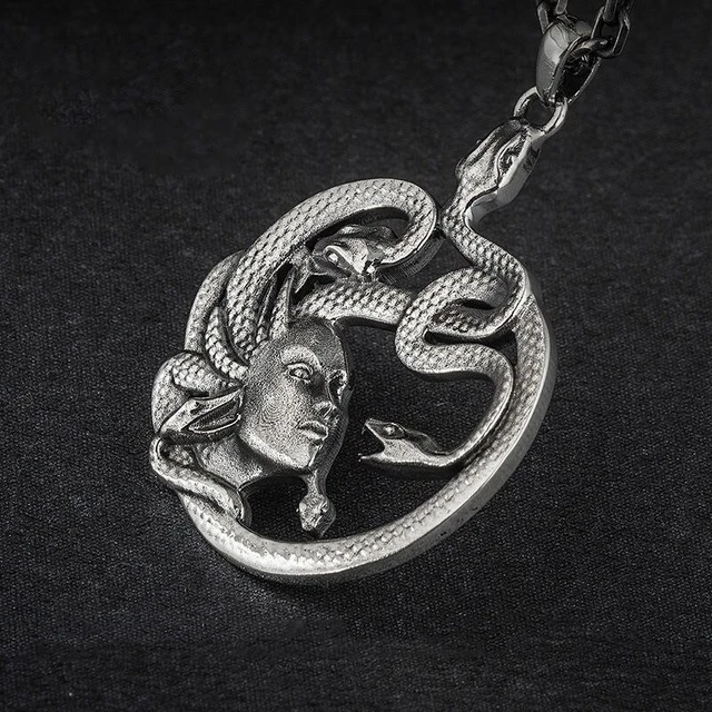 ANCIENT GREEK MYTHOLOGY Woman Snake Medusa High Quality Metal Pendant ...