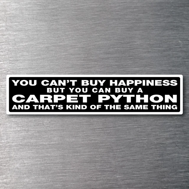 BUY A CARPET Python sticker Premium water/fade proof vinyl pet snake ...