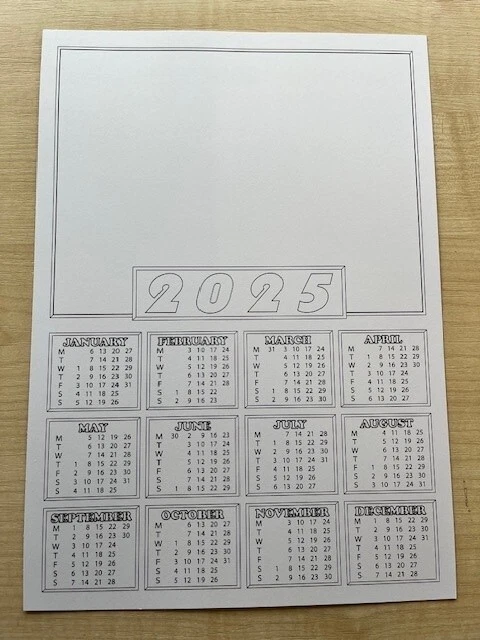 2025 CALENDAR BLANKS A4 White- Make your own Quantities 1-100 £2.97 ...