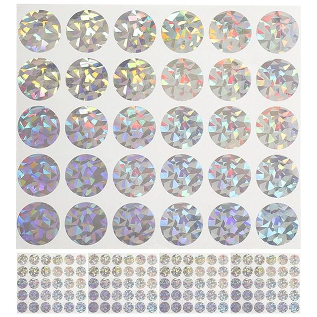 5 SHEETS SCRATCH Card Stickers Circle off Tickets Game Round £7.18 ...