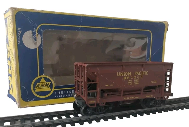 VINTAGE AHM HO 5273D Ore Hooper Wagon Car Union Pacific Up1369 Brown Wagon $28.08 - PicClick AU