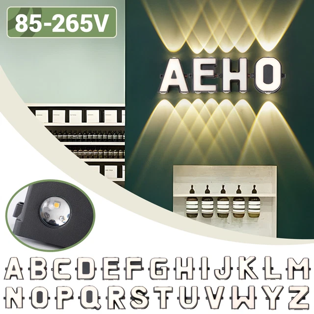 A-Z ALPHABET STANDING Up Light Letter Wall Hanging Party Decor LED ...