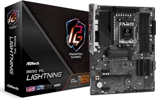 USED ASROCK B650 PG Lightning AMD Ryzen 7000 Series Motherboard $521.35 ...