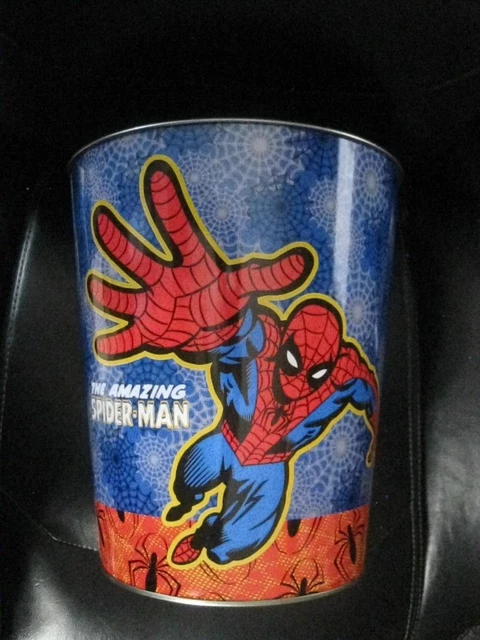 VINTAGE MARVEL THE Amazing Spider-Man Metal Trash Can Marvel Comics ...