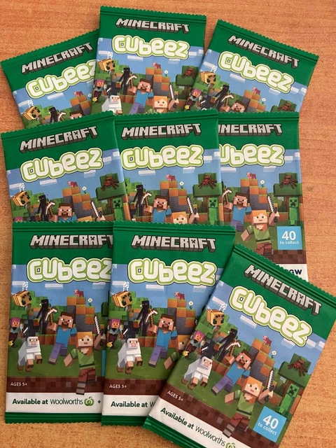 WOOLWORTHS MINECRAFT CUBEEZ 27 Unopened Packs Bulk 2025 $10.00 ...