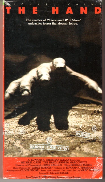 THE HAND VHS In Shrink Warner Home Video Watermark Michael Caine Oliver ...