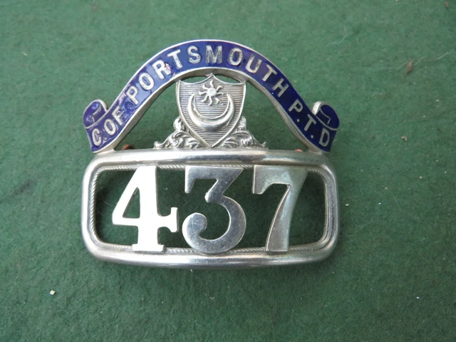 CITY OF PORTSMOUTH PUBLIC TRANSPORT DEPARTMENT TRAM/BUS CAP BADGE No ...