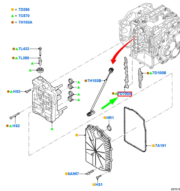 FORD EDGE MK2 Transmission Valve Body/Main Control Gasket 1823057 NEW ...