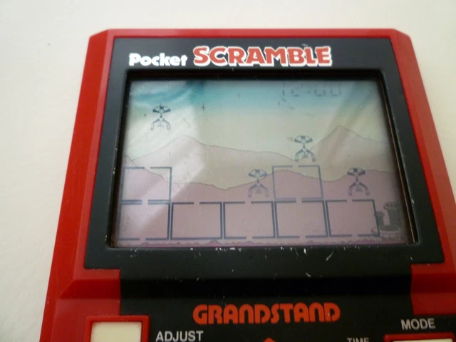 GRANDSTAND POCKET SCRAMBLE Vintage Retro 1980'S Electronic Handheld ...