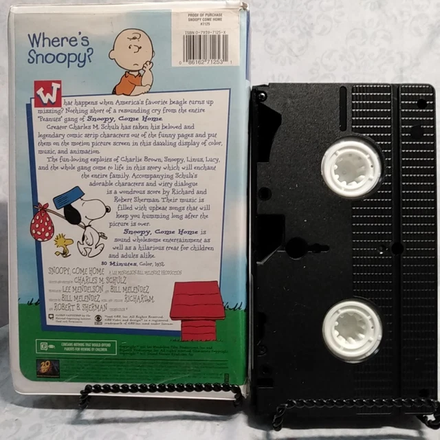 SNOOPY, COME HOME (VHS, 1995/1972) Peanuts Clamshell Case Family ...