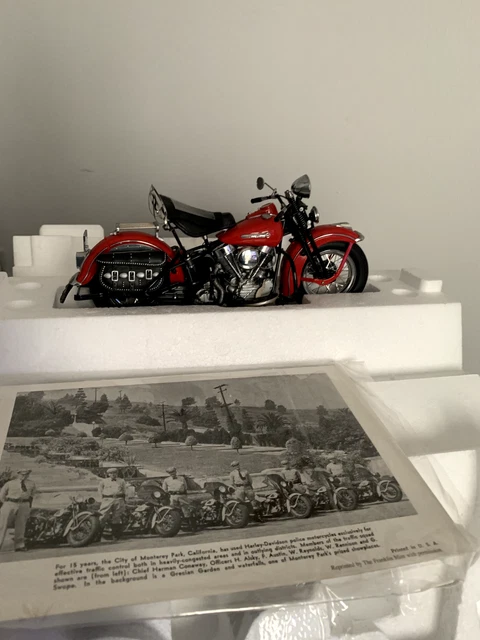 VERY RARE HARLEY DAVIDSON Franklin Mint 1948 RED Panhead Road Rally ...