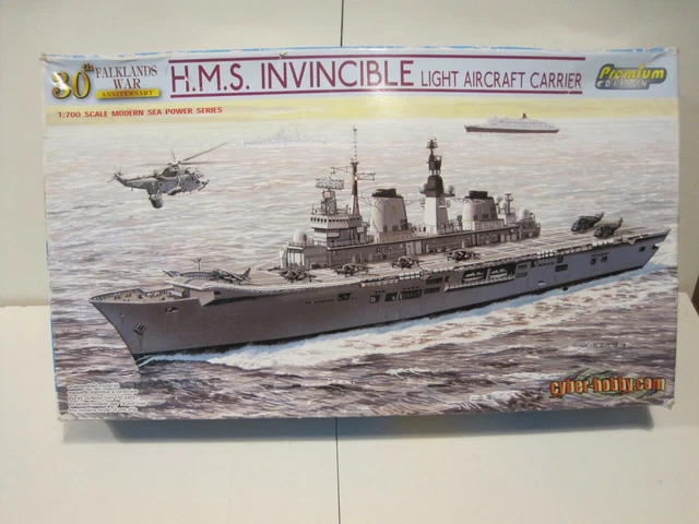 H.M.S INVINCIBLE LIGHT AIRCRAFT CARRIER MODEL KIT 1.700 SCALE 30th ...