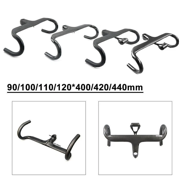 UD CARBON FIBER Road Bike Integrated Bar Stem Bicycle Handlebar 400/420/440mm Ne $156.15 ...