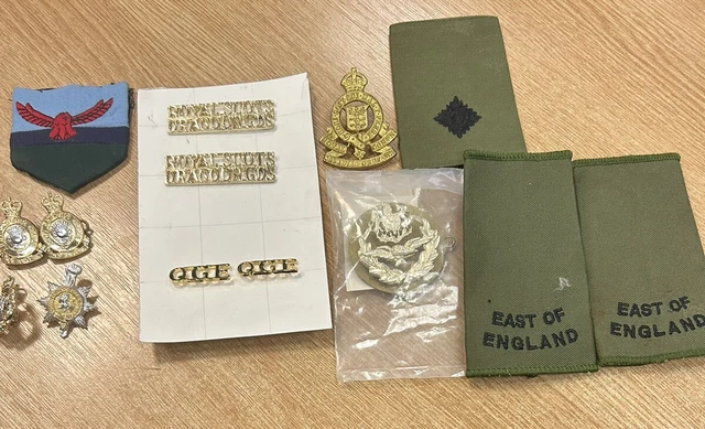 BRITISH MILITARY CAP Badges Canadian Ord RAF NCO Roysl Scots Army Air ...