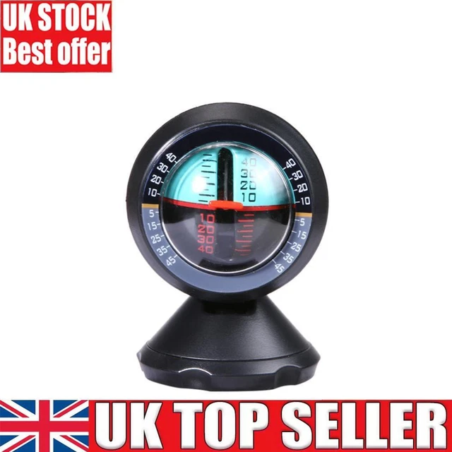 CAR INCLINOMETER LEVEL Tilt Gauge Indicator Slope Meter Gradient ...
