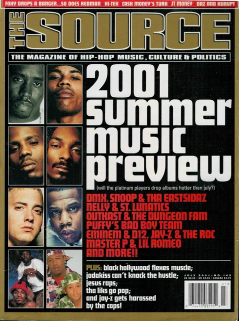 THE SOURCE MAGAZINE: 2001 SUMMER MUSIC PREVIEW, Snoop, Puffy, Eminem ...