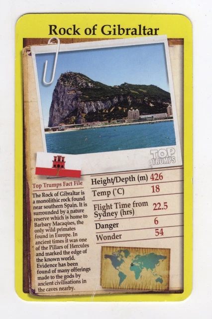 TOP TRUMPS CARD. Wonders of the World Rock of Gibralter EUR 3,64 ...