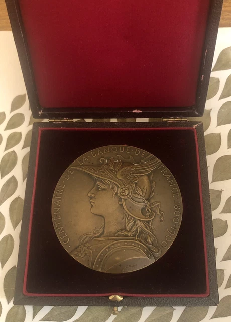 MÉDAILLE EN BRONZE Roty Medal Art Centenaire De La Banques De France ...