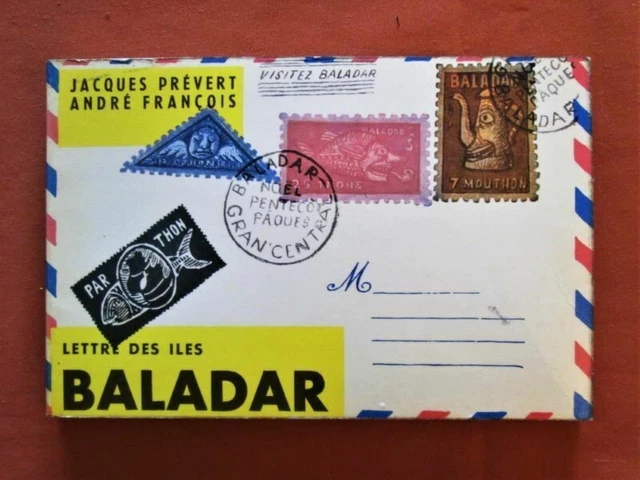 JACQUES PRÉVERT ANDRÉ François Lettre des îles BALADAR 1952 édition ...