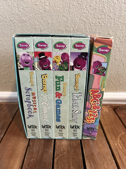 BARNEY FUN-TASTIC VALUE PACK VHS LOT ABCs 123s In Concert Talent Show ...