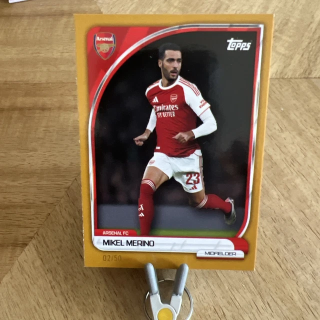 TOPPS ARSENAL 25/26 Collectors Tin parallel mikel merino insert rare ...