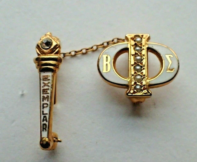 VINTAGE BETA PHI EPSILON? Fraternity Sorority Exemplar Pin With stones ...