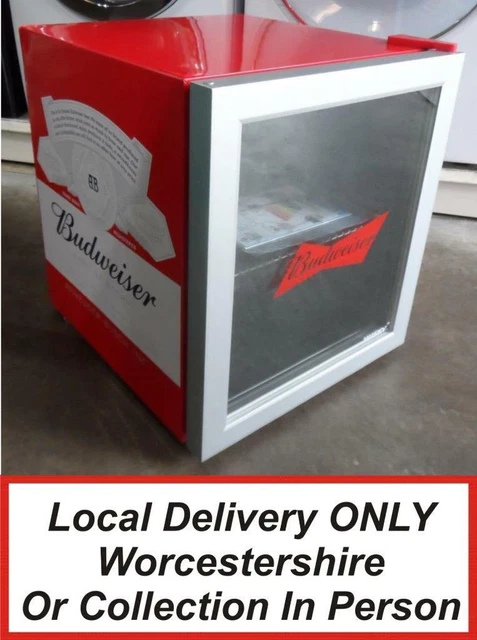 HUSKY HU253 RED Budweiser Table Top Mini Fridge / Drinks Chiller PWB ...