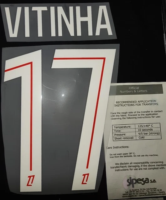 PSG 2025-26 VITINHA 17 Liga 1, Flocage Per Maglia Nome+Numero ...