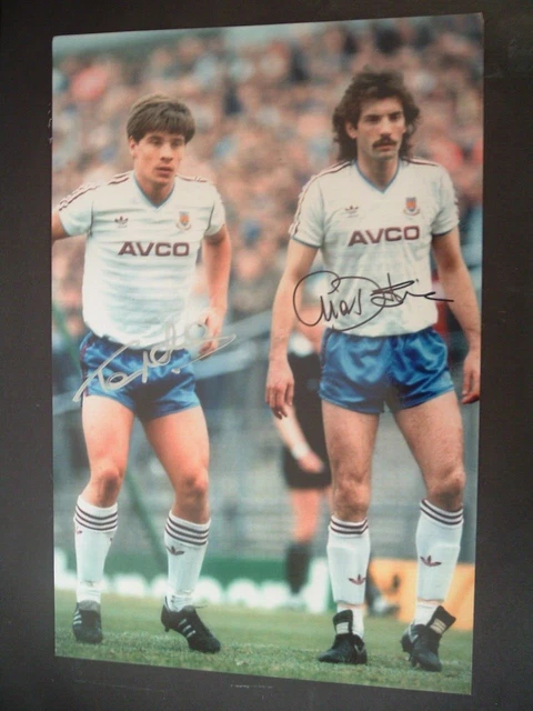 12 X 8 Inch Colour Photo - Signed By " Tony Cottee & Alan Devonshire ...